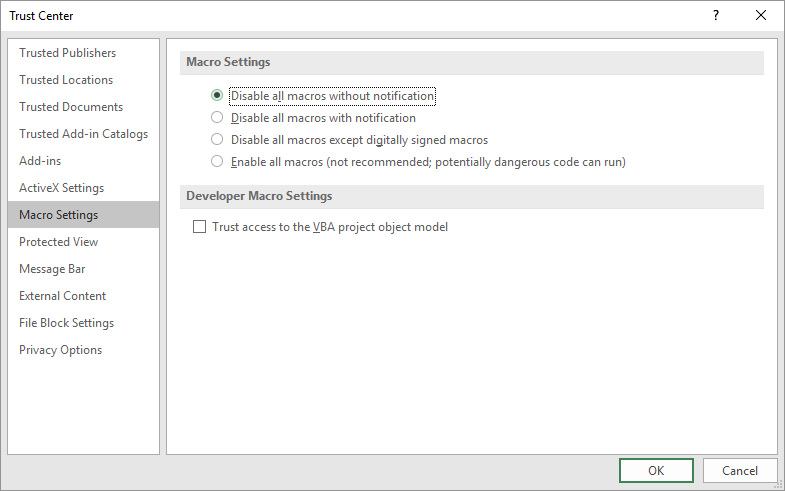 How To Disable Macros In Excel 2016 Wowlasopa