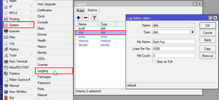 Mikrotik Tutorial: How to configure persistent logging - jcutrer.com