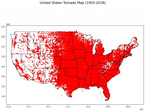 Learn geopandas by plotting tornados on a map - jcutrer.com